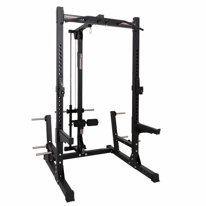 Media jaula con estación de poleas Barbarian-line. Gimnasio para casa.